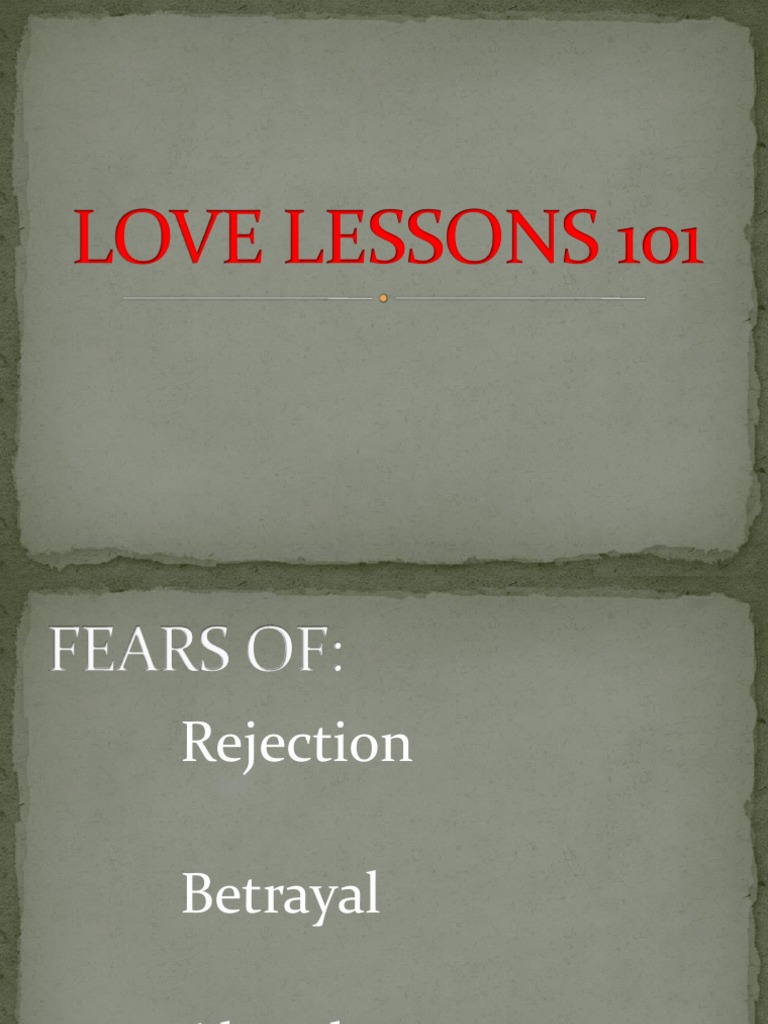Love Lessons 101 | PDF | Romance (Love) | Theology