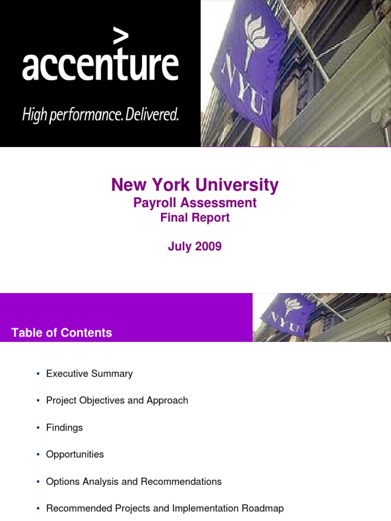 New York University: Payroll Assessment | PDF | Payroll | Business Process
