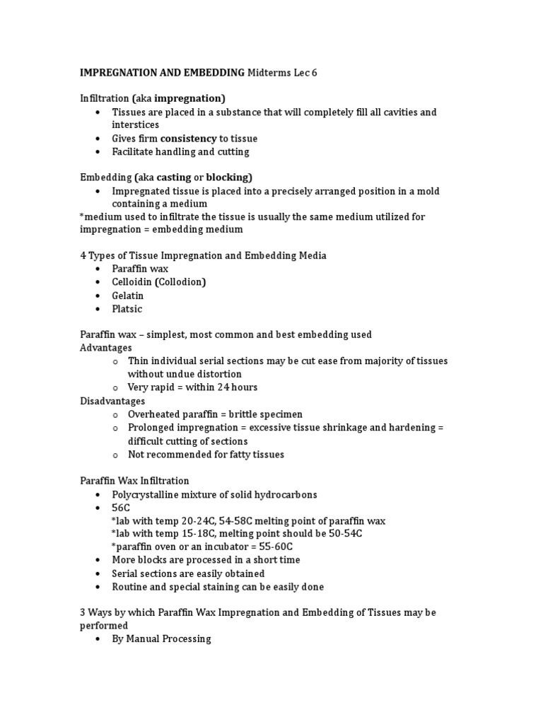 Resin vs. Celloidin in Tissue Embedding | PDF | Wax | Histology