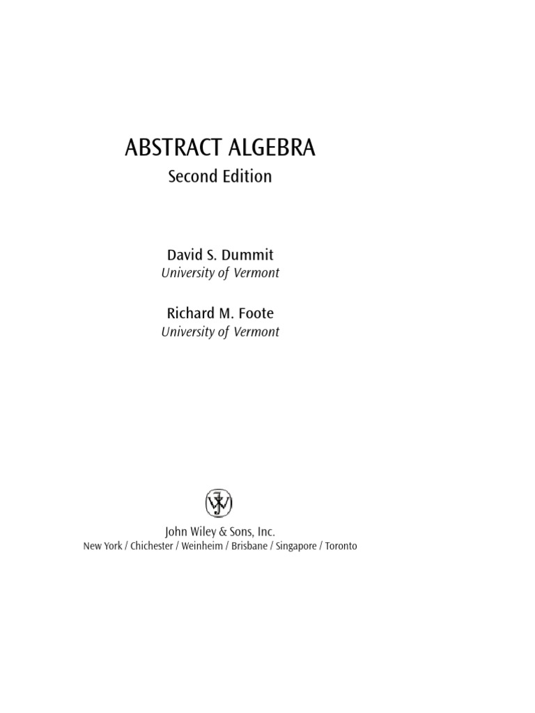 Abstract Algebra | PDF | Ring (Mathematics) | Group (Mathematics)