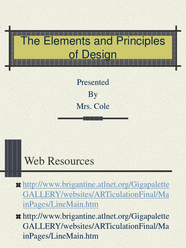 The Elements and Principles of Design With Examples | PDF | Paintings ...