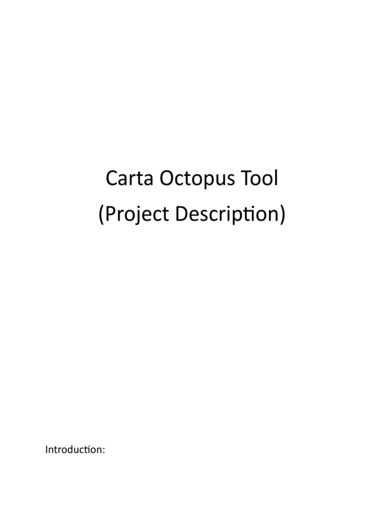 Carta Octopus Tool (Project Description) | PDF