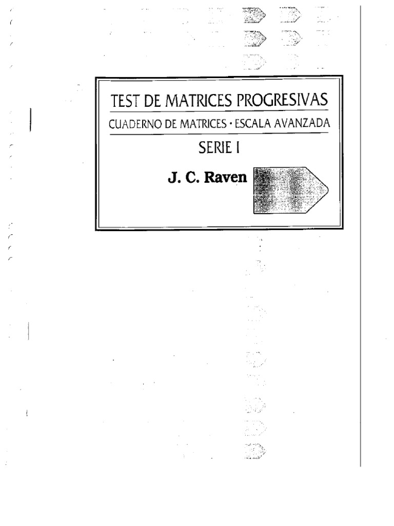 Test de Matrices Progresivas Raven AVANZADAS | PDF