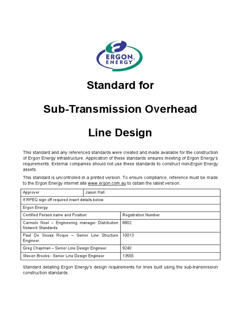 STNW3355 SubTran Overhead Line Design | PDF | Electric Power ...