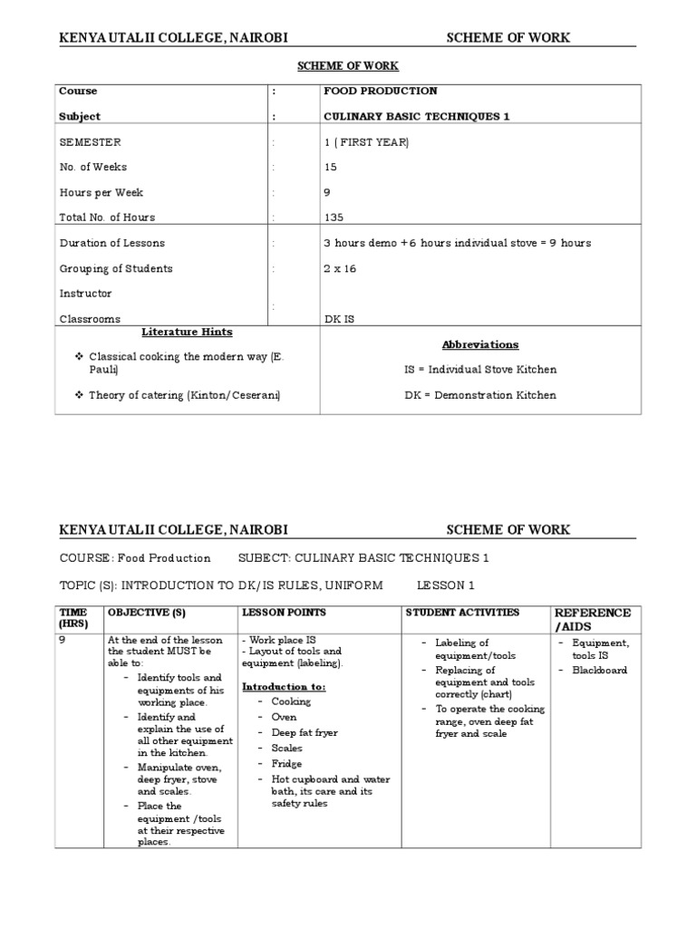 Culinary Techniques Course Overview | PDF | Roasting | Salad