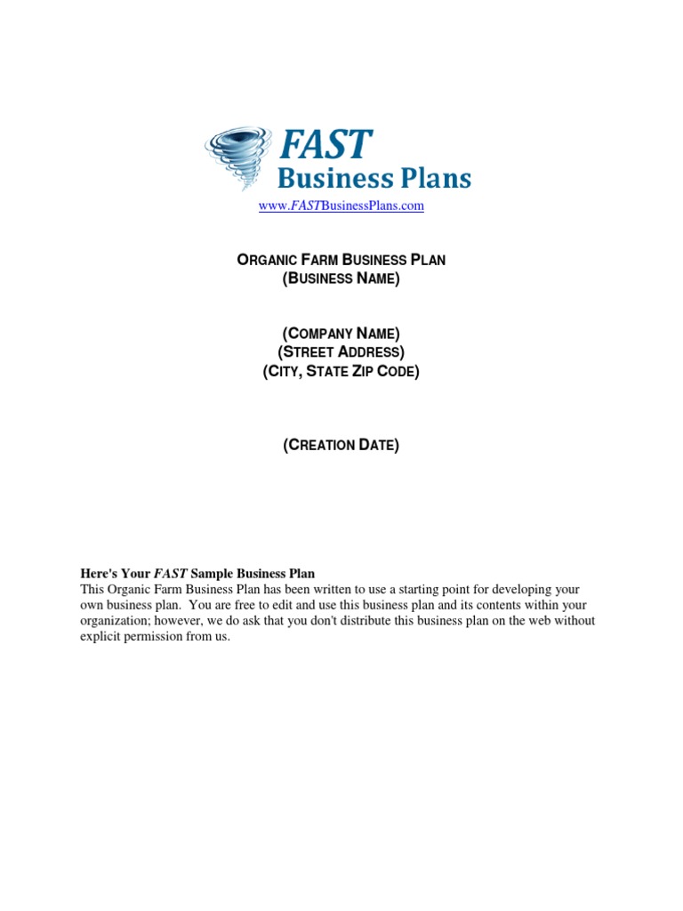 Organic Farm Business Plan PDF | PDF | Organic Farming | Farms