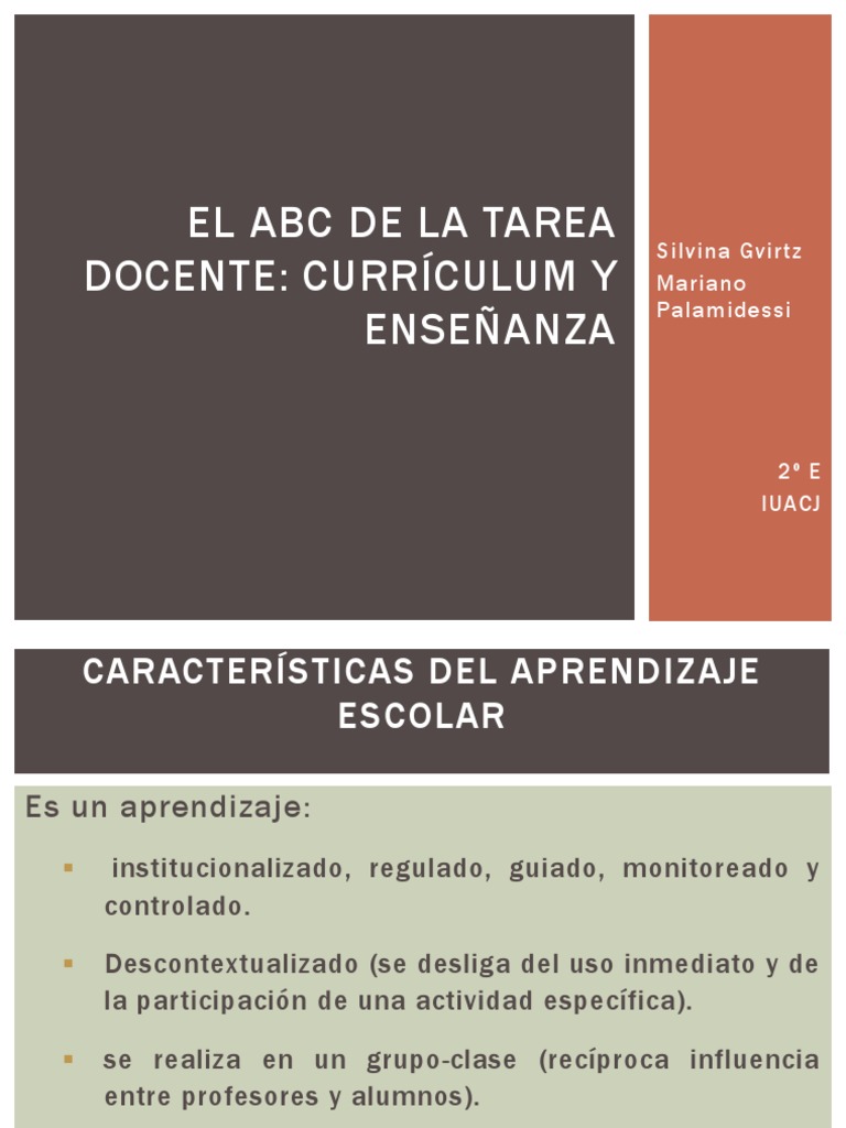El ABC de La Tarea Docente_Aprendizaje Escolar y Teorías Del ...