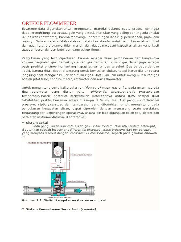 Orifice Flowmeter | PDF