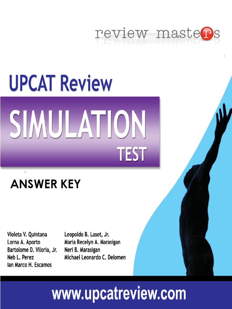 Review Masters - Simulated UPCAT 2011 Answer Key | PDF | Behavior ...