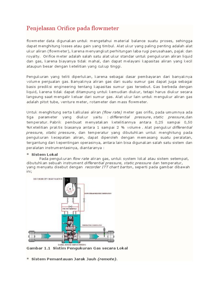 Orifice Flowmeter | PDF