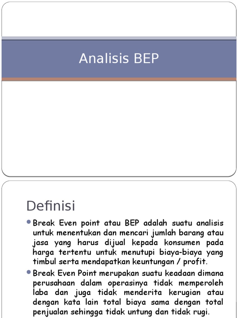 Analisis BEP | PDF