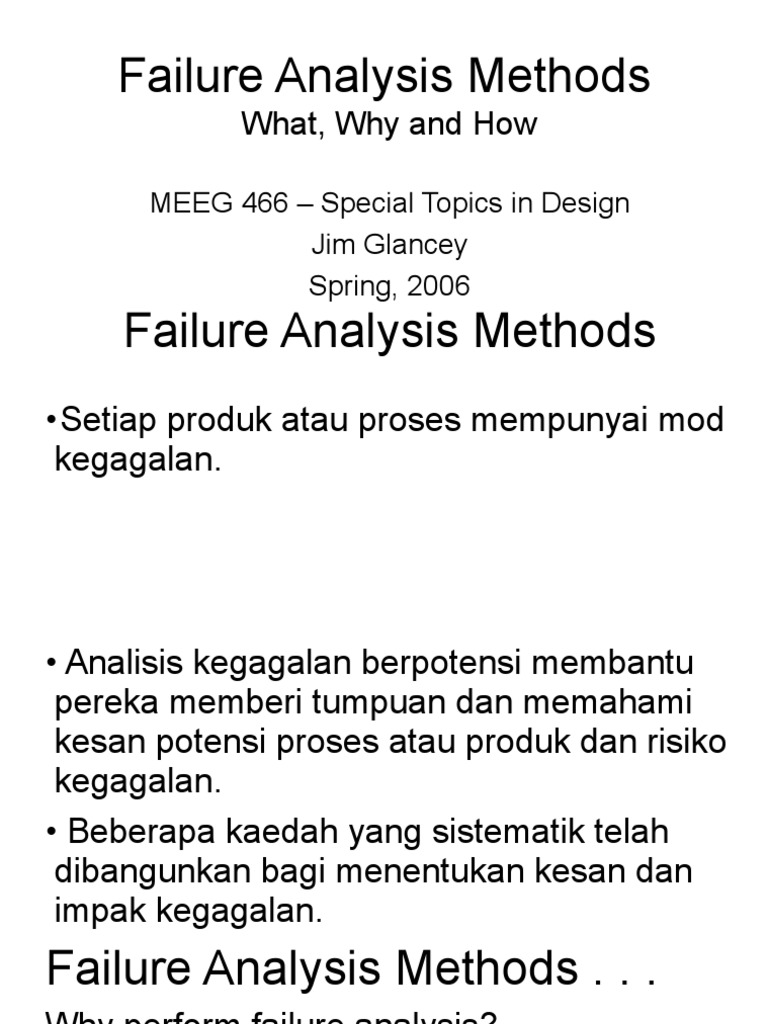 Failure Analysis | PDF | Safety | Systems Science