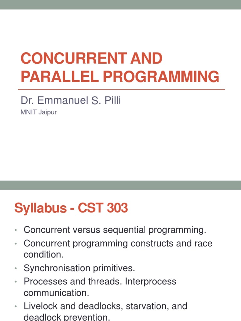01 Concurrent and Parallel Programming | PDF | Parallel Computing | Thread (Computing)