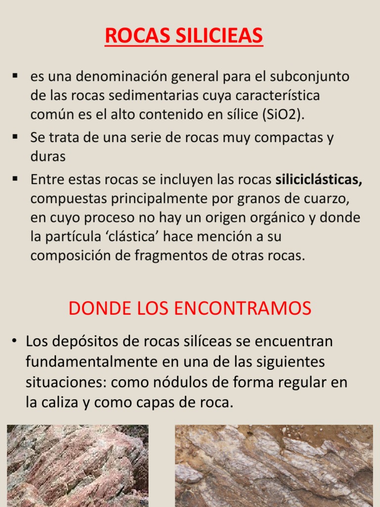Características de las Rocas Silíceas | PDF | Descomposición | Roca ...