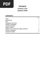Cambridge O Level Physics Syllabus | PDF | Force | Acceleration