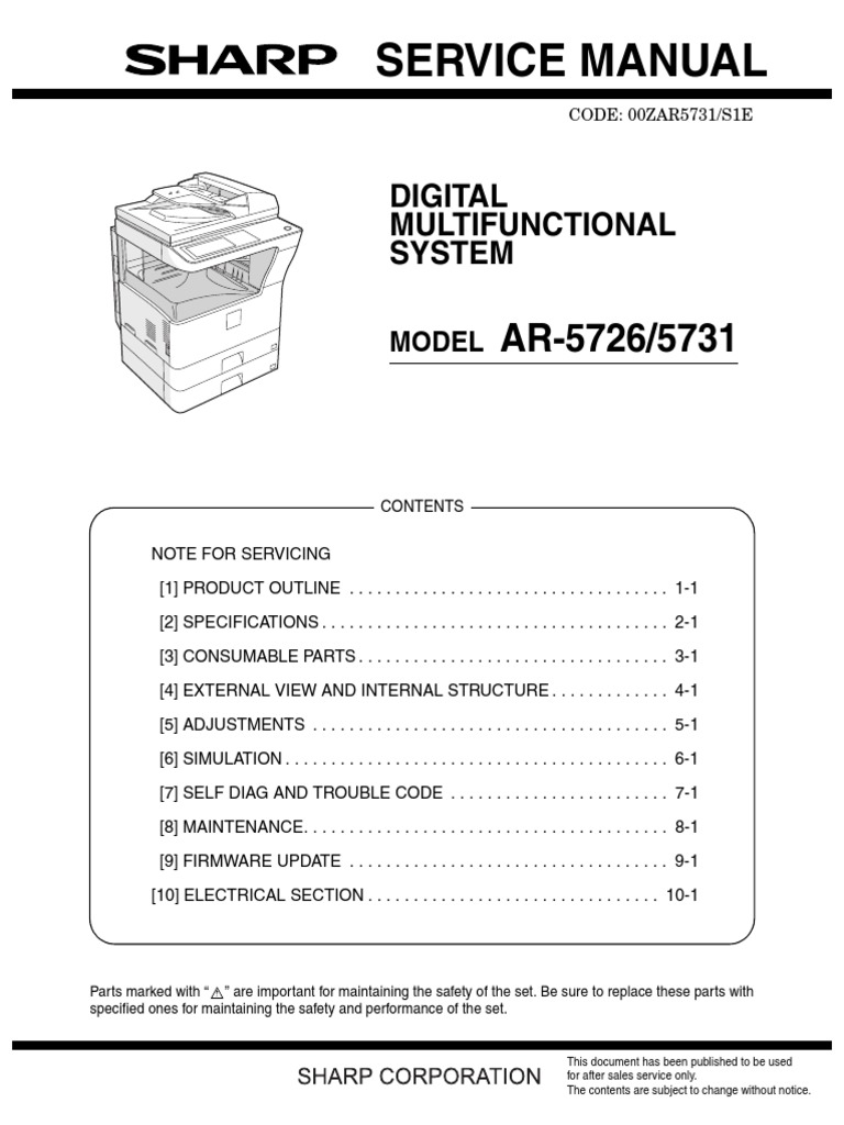 Sharp AR-5726 AR-5731 SM PC | PDF | Electrical Connector | Equipment