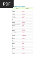Printable List of Countries and Capitals by Continent | PDF | Asia ...