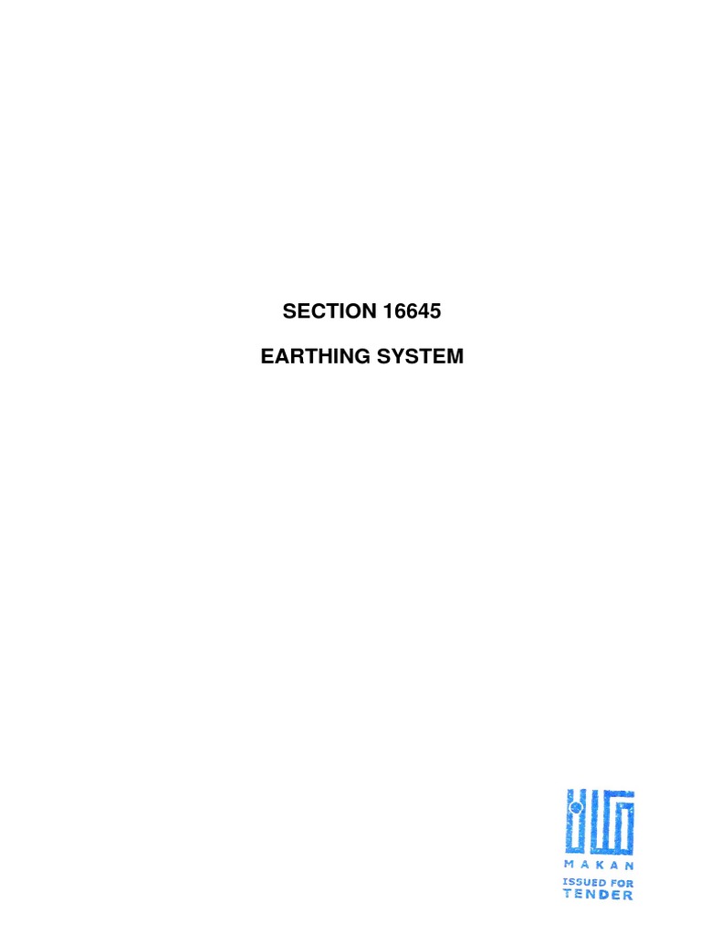 Spec Earthing | PDF | Electrical Conductor | Electrical Wiring
