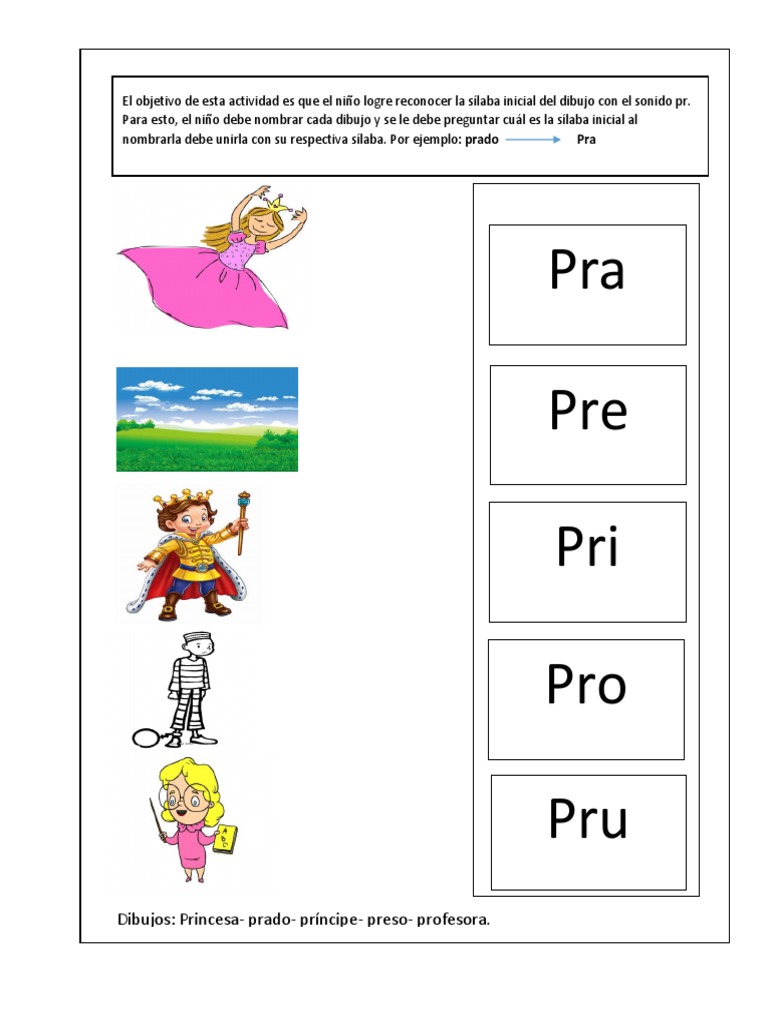 Reconocer Sílaba Inicial PR | PDF