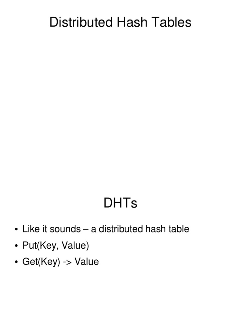 Distributed Hash Tables | PDF | Peer To Peer | Digital Technology