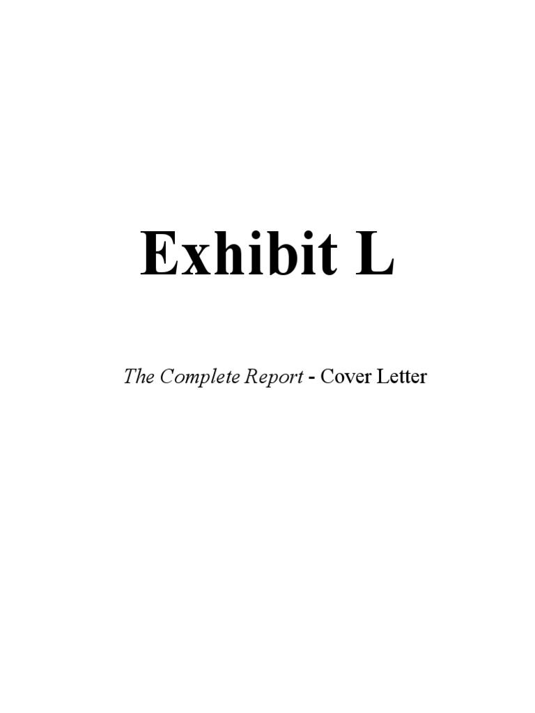 L Complete Report Cover Letter | PDF