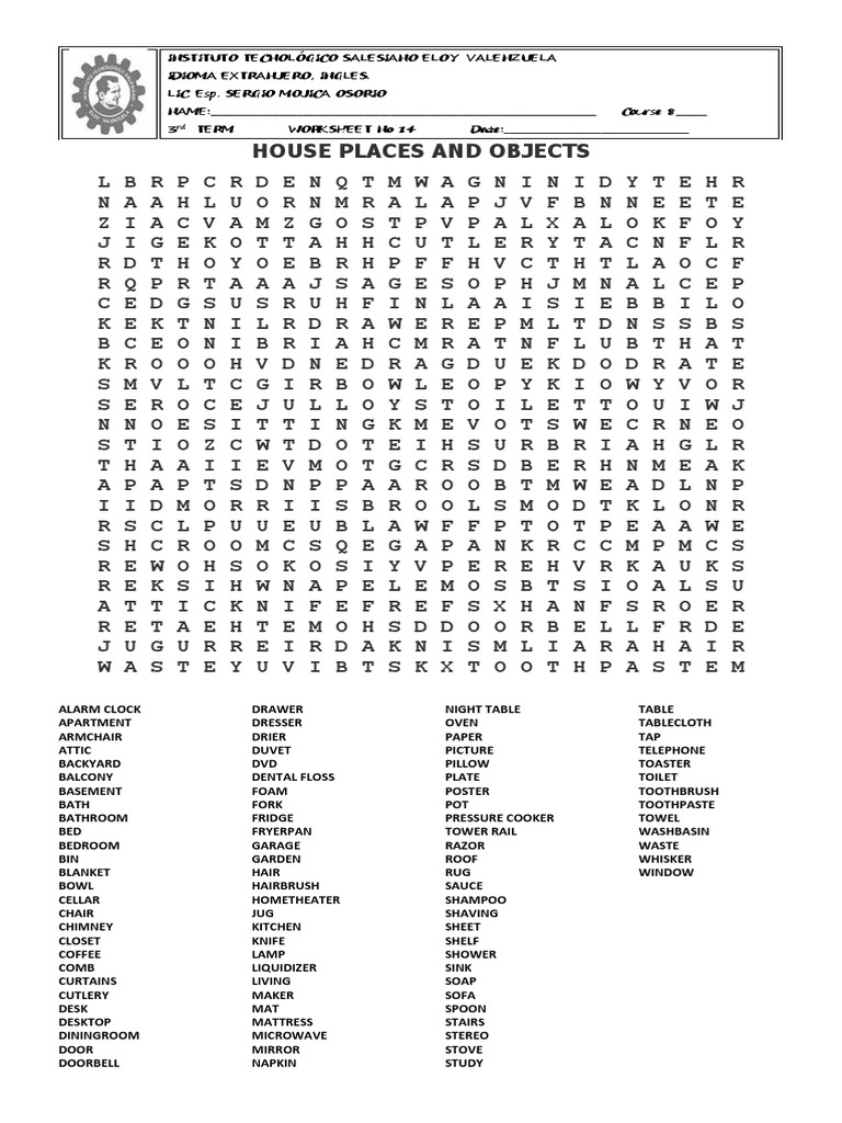 Guia 14 House Vocabulary | PDF | Bedroom | Interior Design