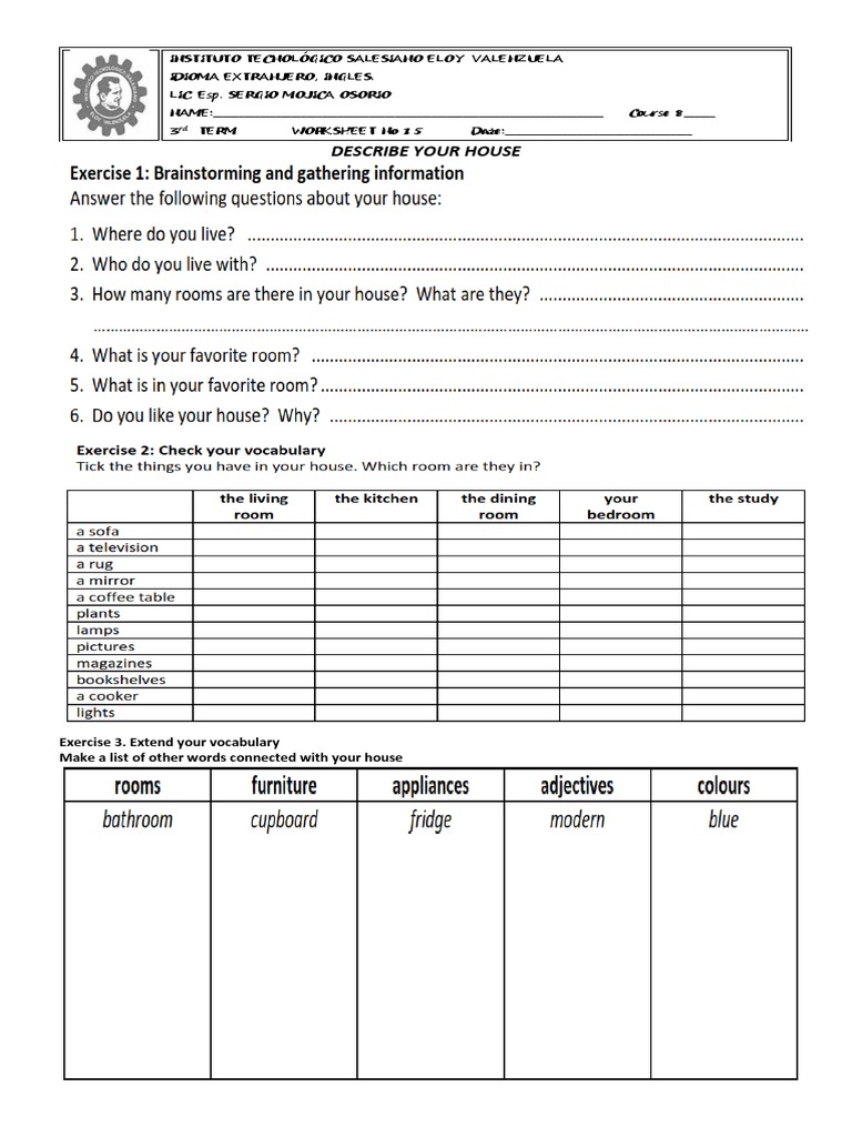 Guia 15 Describe Your House | PDF | Onomastics | Semantics