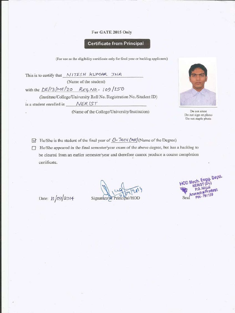 Hod Certificate | PDF