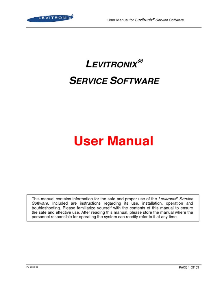 Levitronix Manual Service Software English PDF | PDF | Microsoft ...