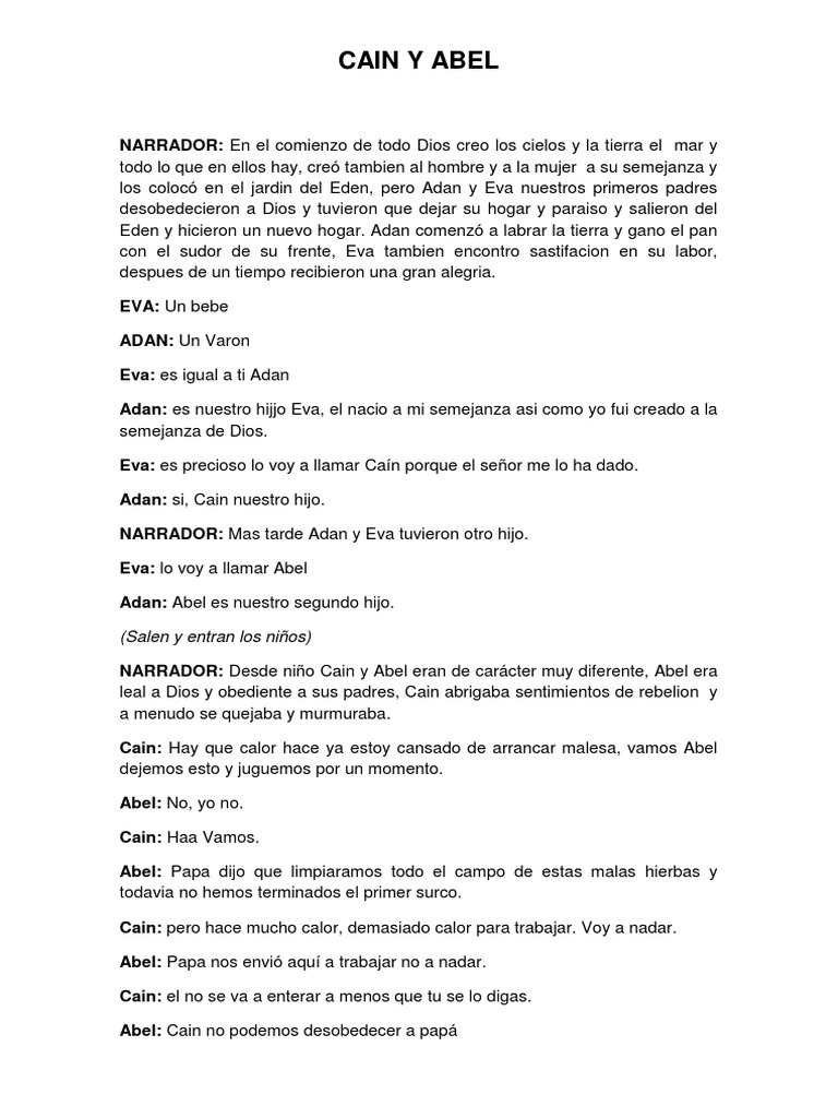 Cain y Abel | PDF | Caín y Abel | Cristianismo