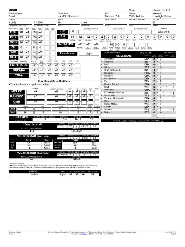 Druid | PDF | Elf (Dungeons & Dragons) | Nature