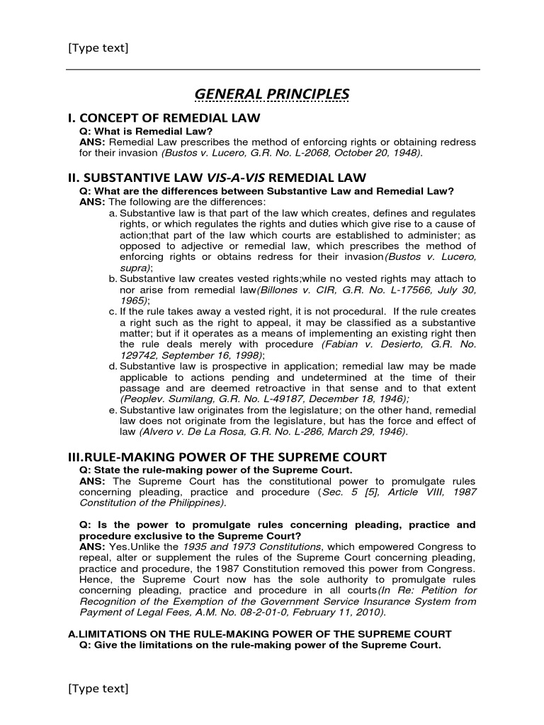 Understanding Remedial Law Principles | PDF | Jurisdiction | Habeas Corpus