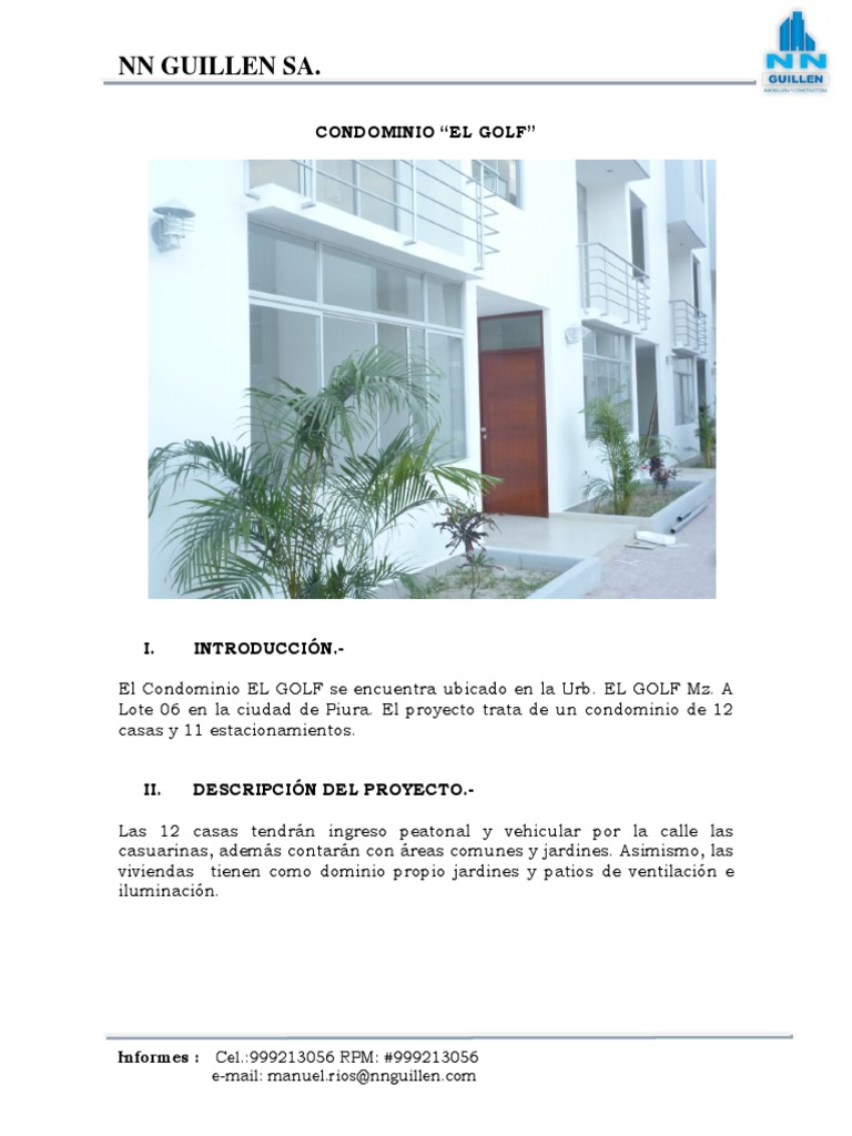 Condominio El Golf | PDF | Science | Tecnología (general)