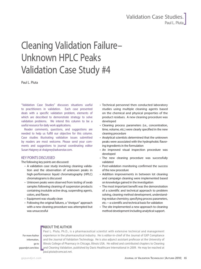 Validation Case Study | PDF | High Performance Liquid Chromatography ...