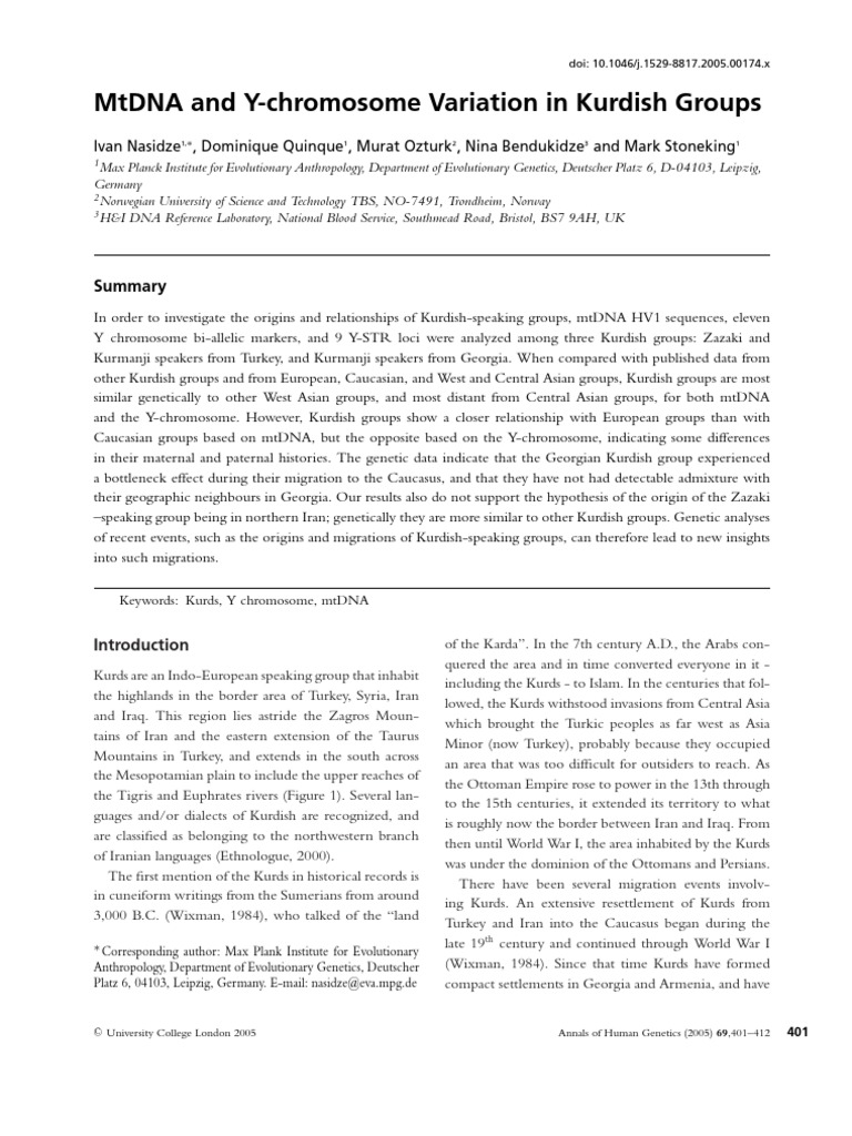 Kurds | PDF | Kurds | Genetics