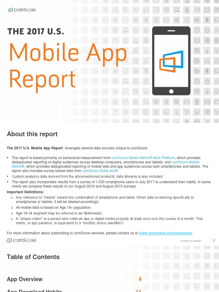 2017 US Mobile App Report | PDF | Mobile App | App Store (I Os)