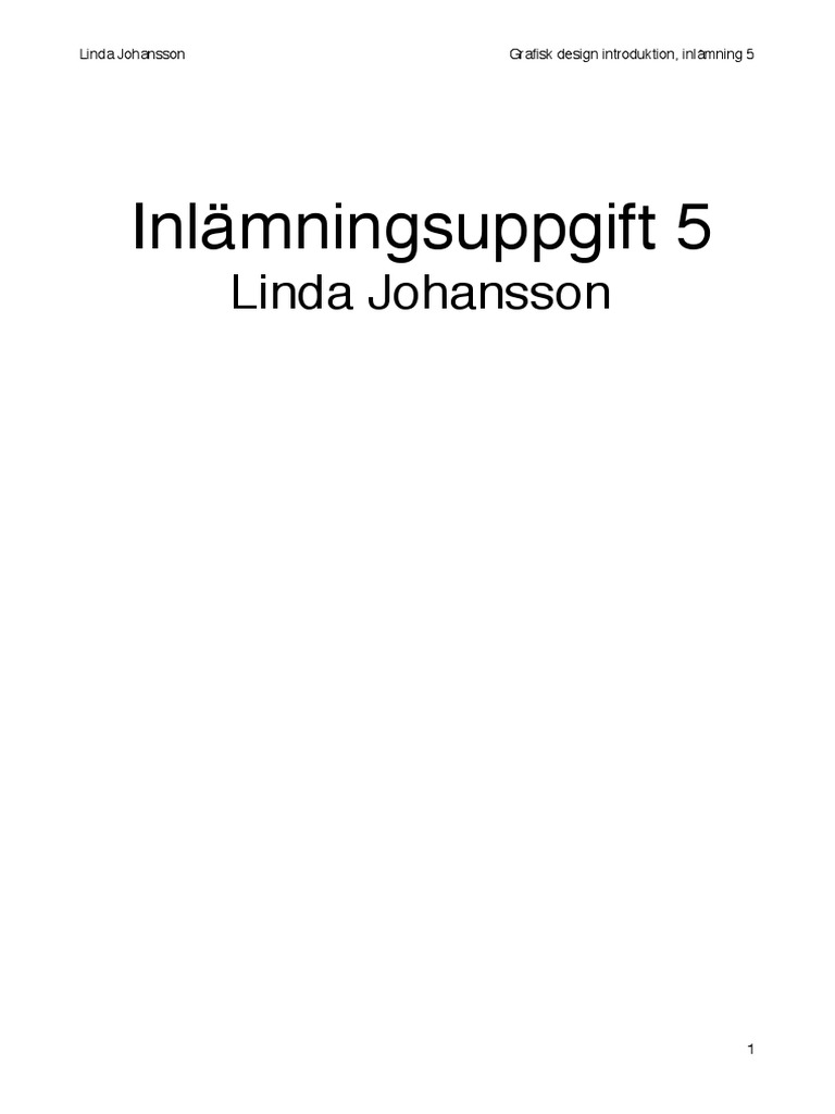 Reflekterande Text - Grafisk Profil | PDF