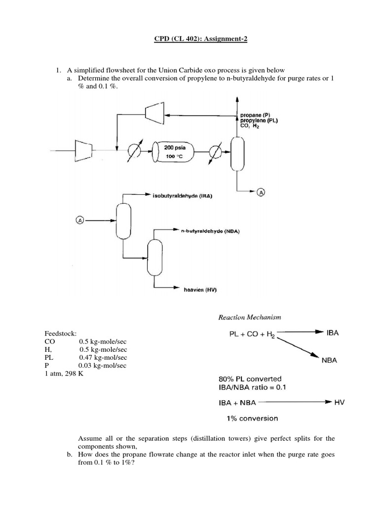 Oxo Process and Distillation Analysis | PDF | Distillation | Gases