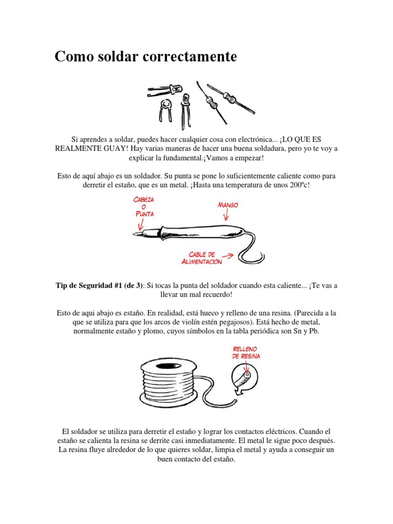 Como Soldar Correctamente | PDF | Placa de circuito impreso | Estaño