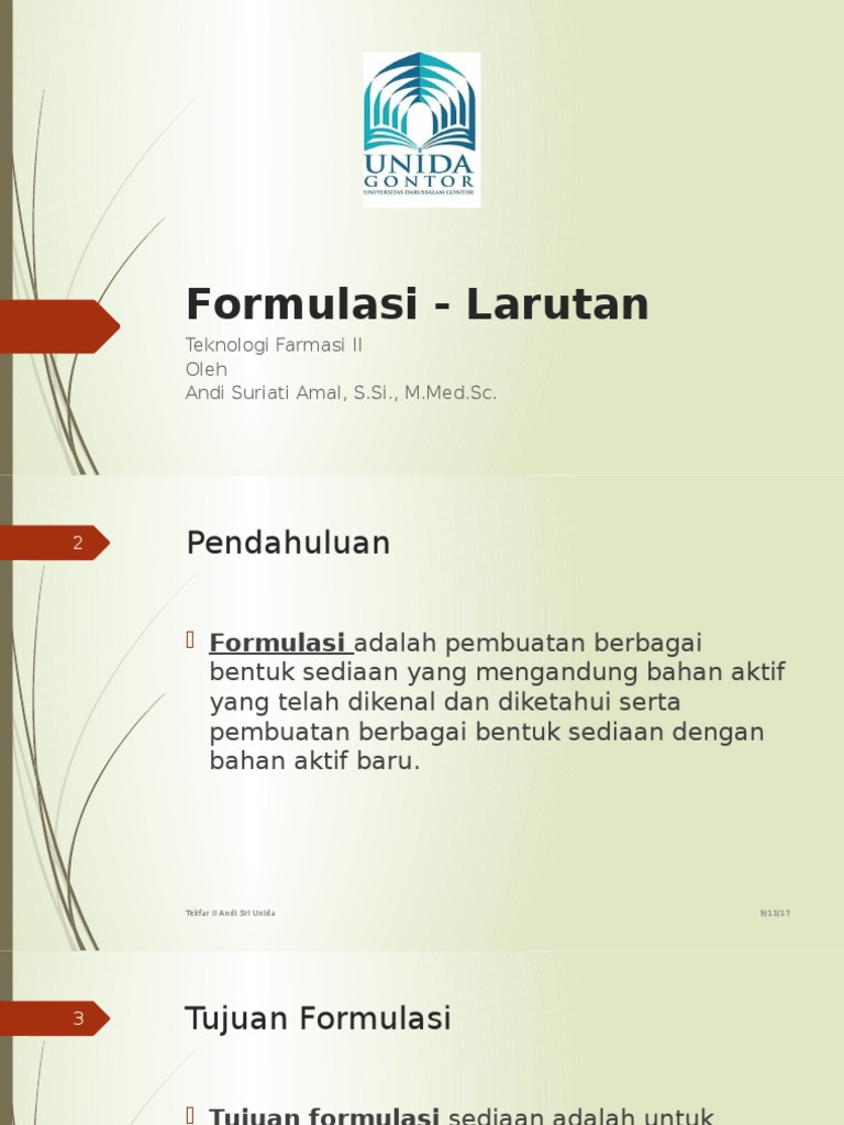 Formulasi dan Kelarutan dalam Farmasi | PDF