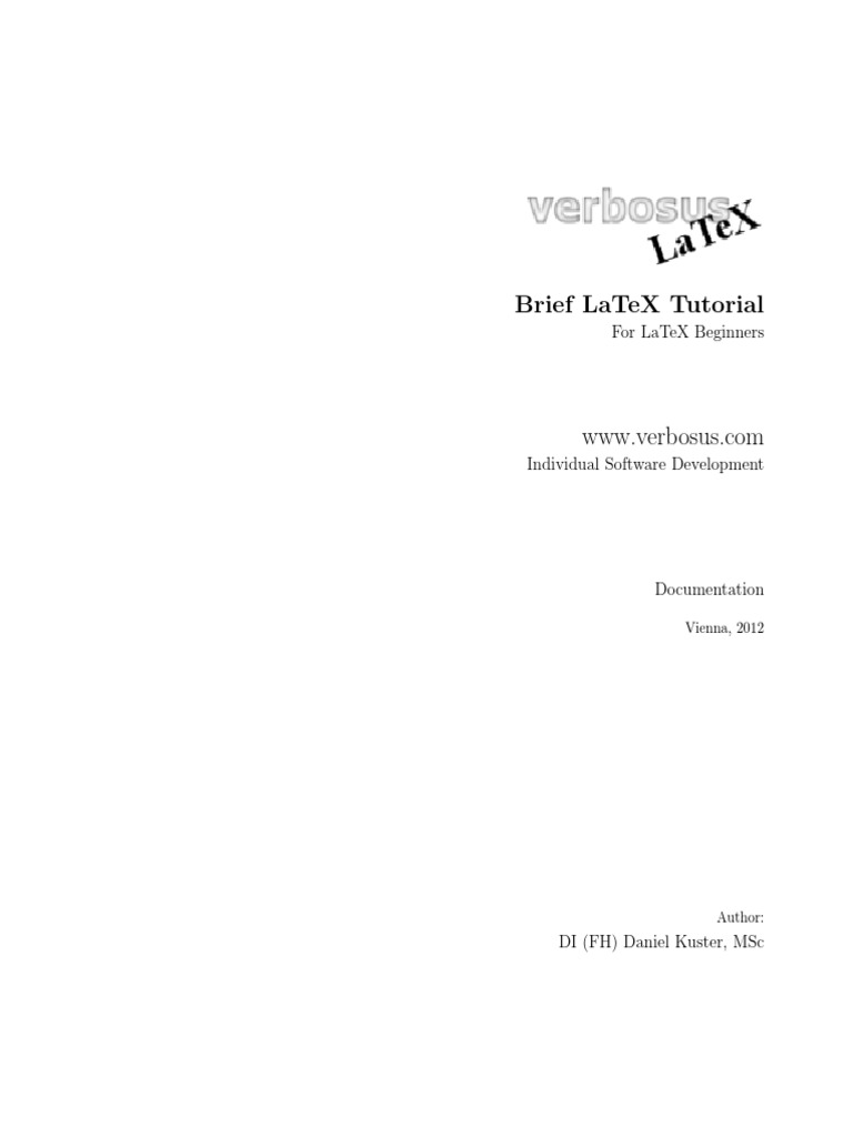 Brief Latex Tutorial | PDF | Areas Of Computer Science | Software
