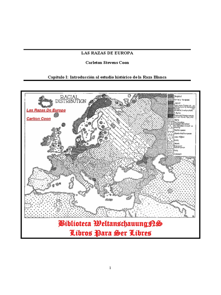 Coon, Carleton Stevens - Las Razas de Europa PDF | PDF | Raza ...
