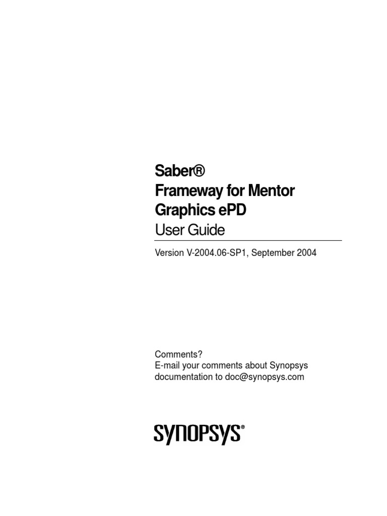 Saber® Frameway For Mentor Graphics ePD: User Guide | Download Free PDF ...