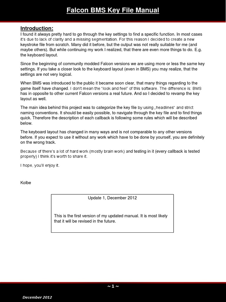 Falcon BMS Keyfile Manual PDF | PDF | Callback (Computer Programming ...