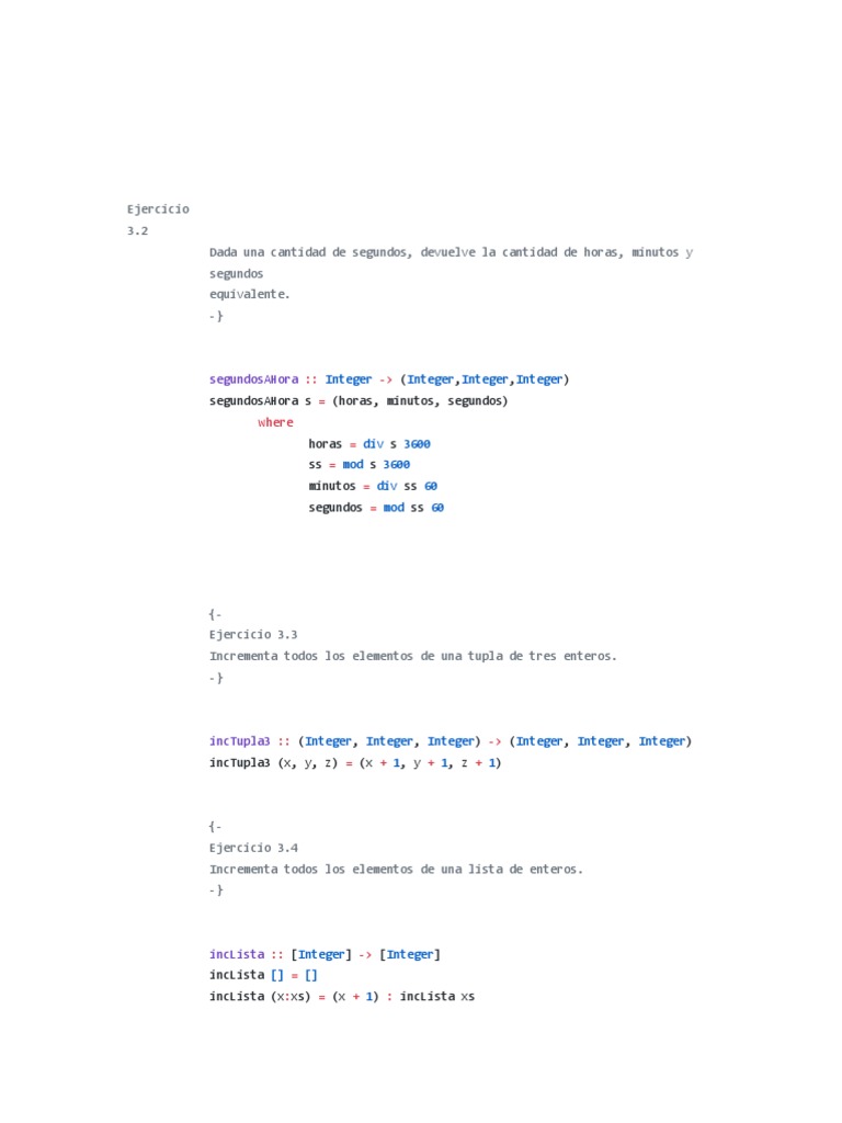 Ejercicio Haskell | PDF | División (Matemáticas) | Exponenciación