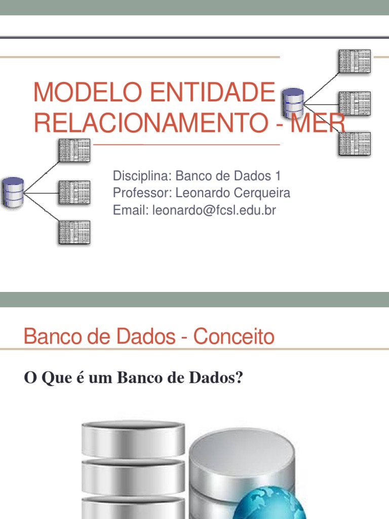 DER - Modelo Diagrama Entidade Relacionamento | Modelo Relacional ...