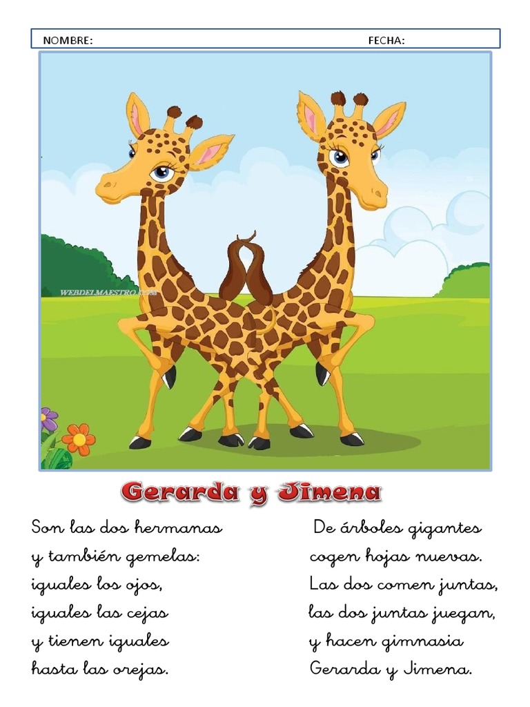 Lecturas Infantiles Letras G J Cursiva Con Actividades | PDF