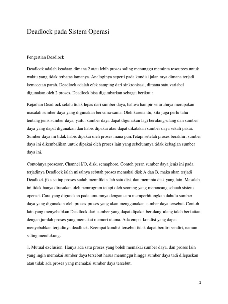 Tugas Sistem Operasi Teknik Informatika | PDF