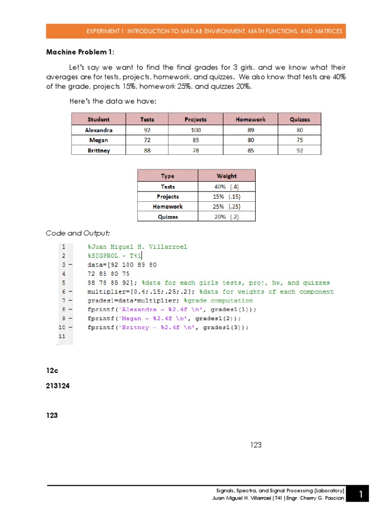 Machine Problem 123 | PDF