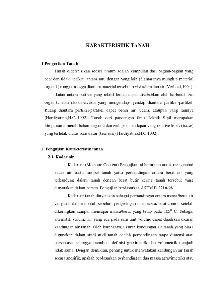 Karakteristik Tanah | PDF | Griya & Taman